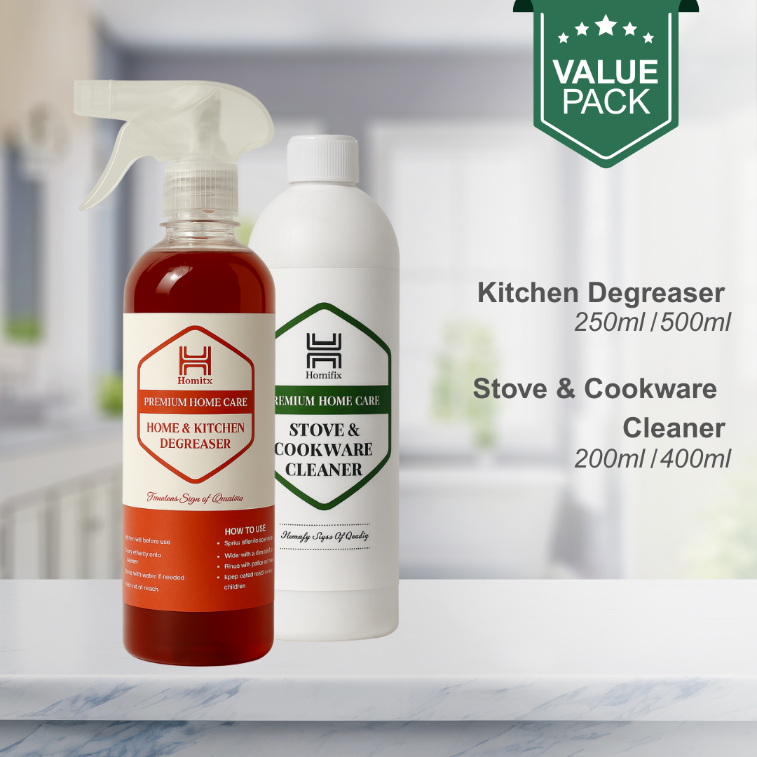 Value Pack 2 | Degreaser + Stove & Cookware Cleaner – Homifix